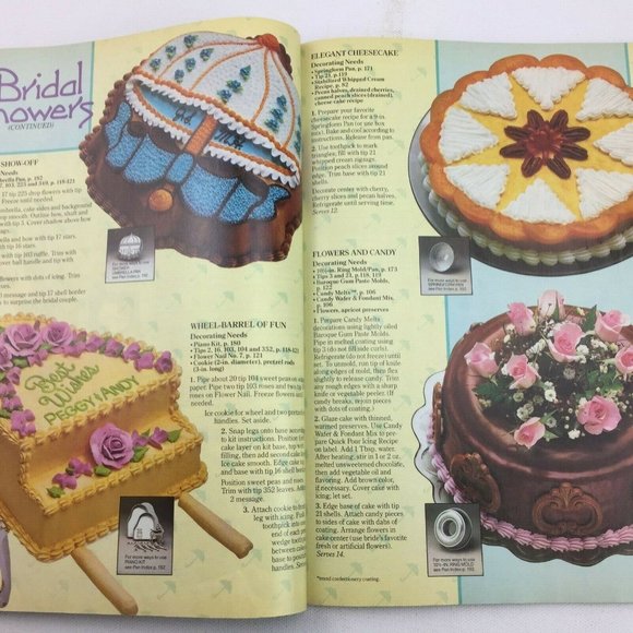 Kitchen | Vintage Wilton Yearbook Baking Decorating 1986 Cake Cookies ...
